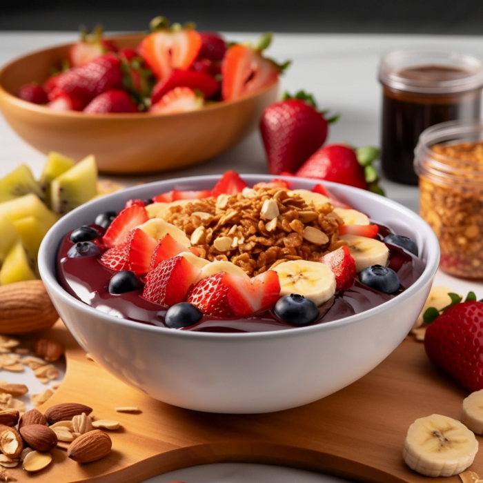 Acai Bowl Recipe: Trio tropical Acai fruit Bowl